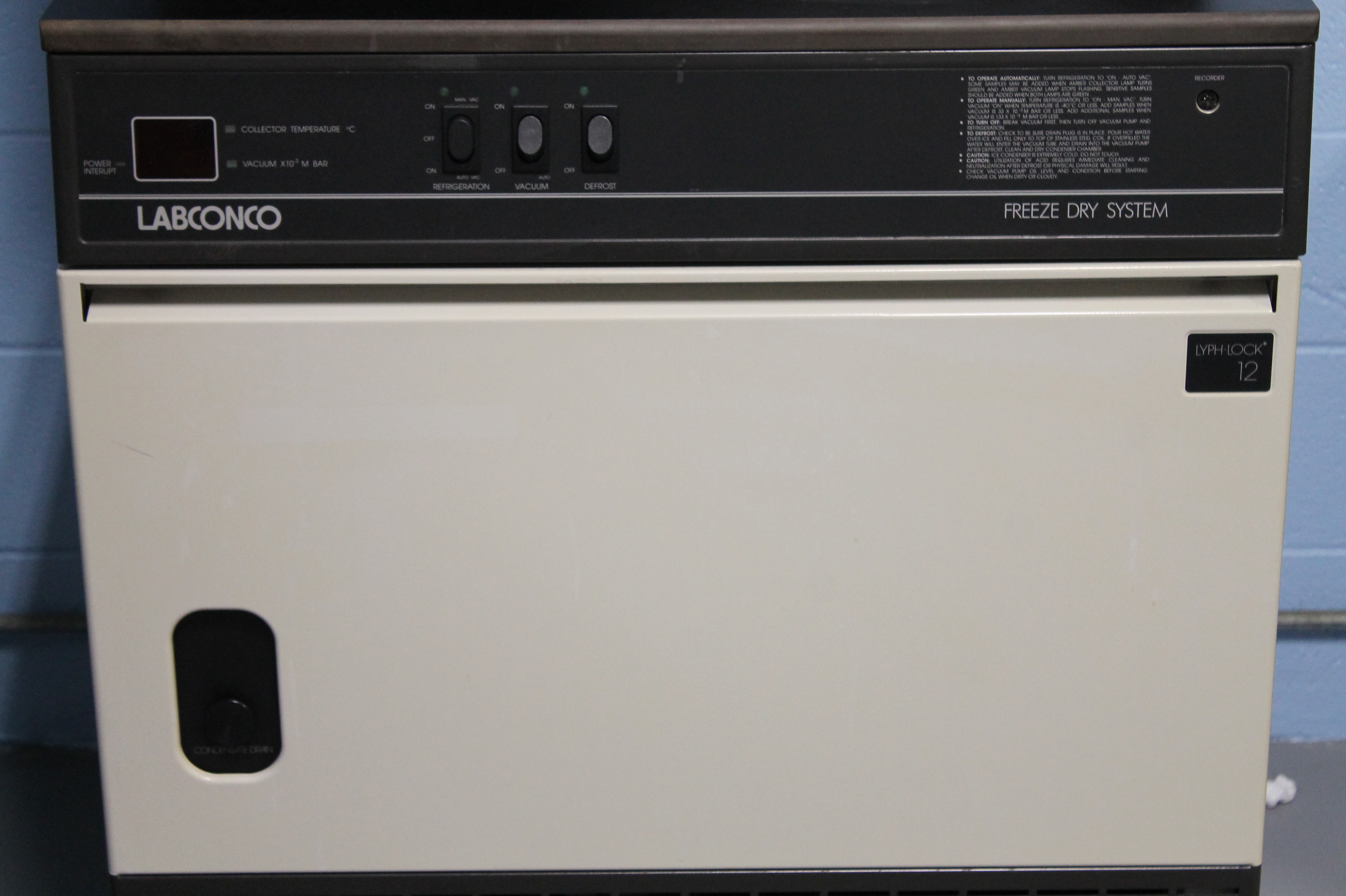 Labconco 12 Liter Freeze Dry System