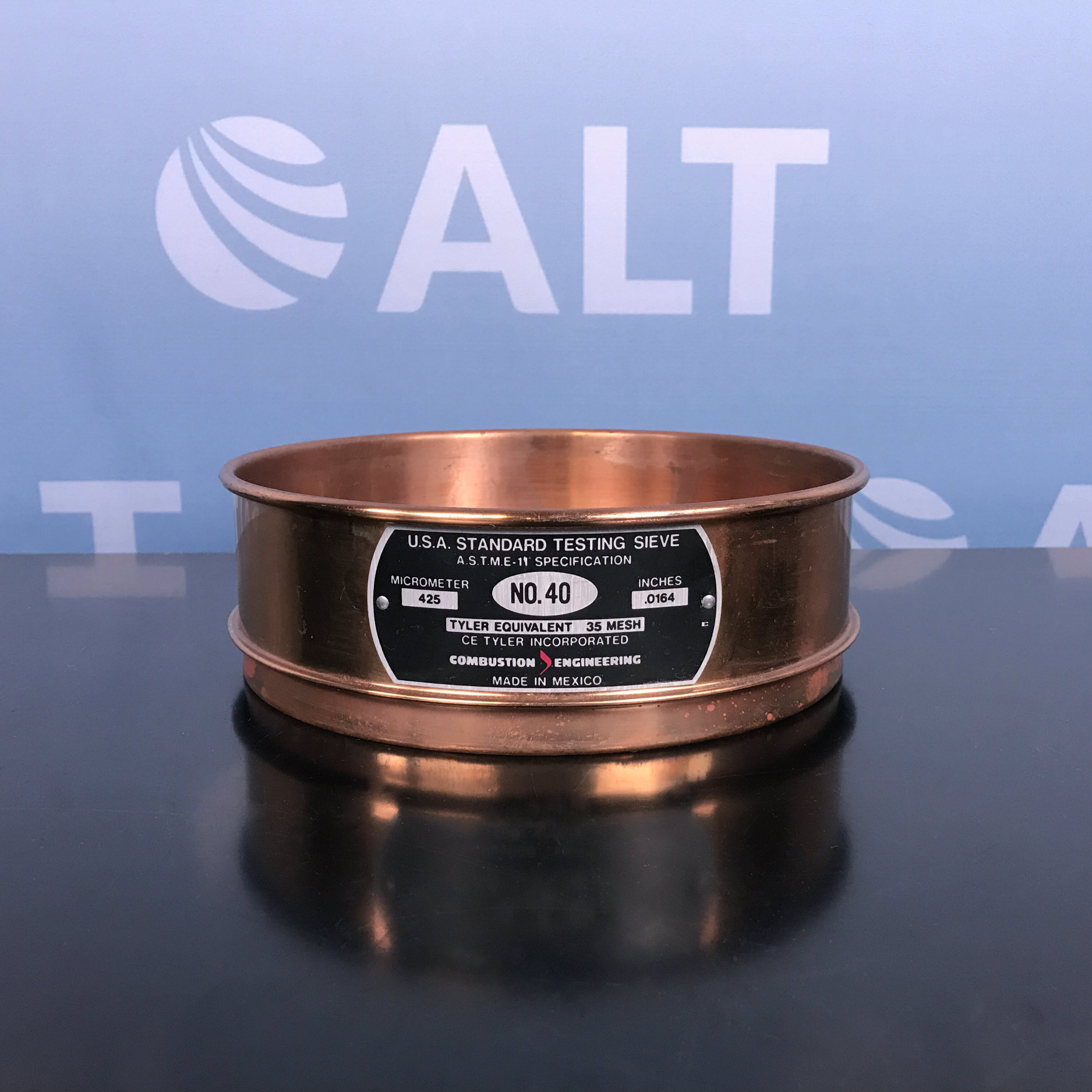 CE Taylor 8" Brass Test Sieves No.40