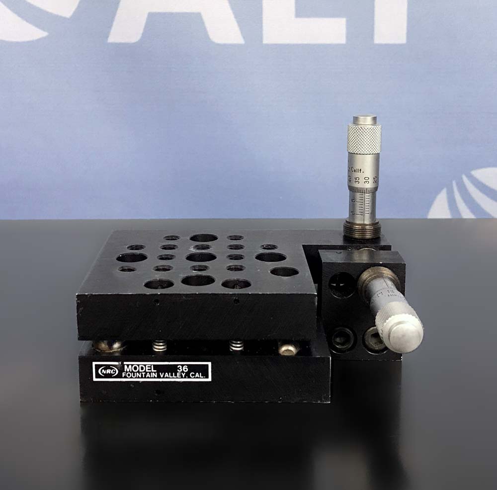 Newport Model 36 1 Axis Tilt & Rotation Platform, (2) SM-13 Micrometers