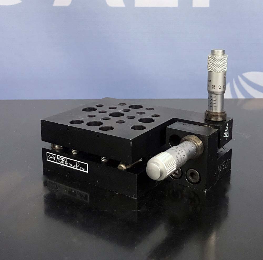 Newport Model 36 1 Axis Tilt & Rotation Platform, (2) SM-13 Micrometers