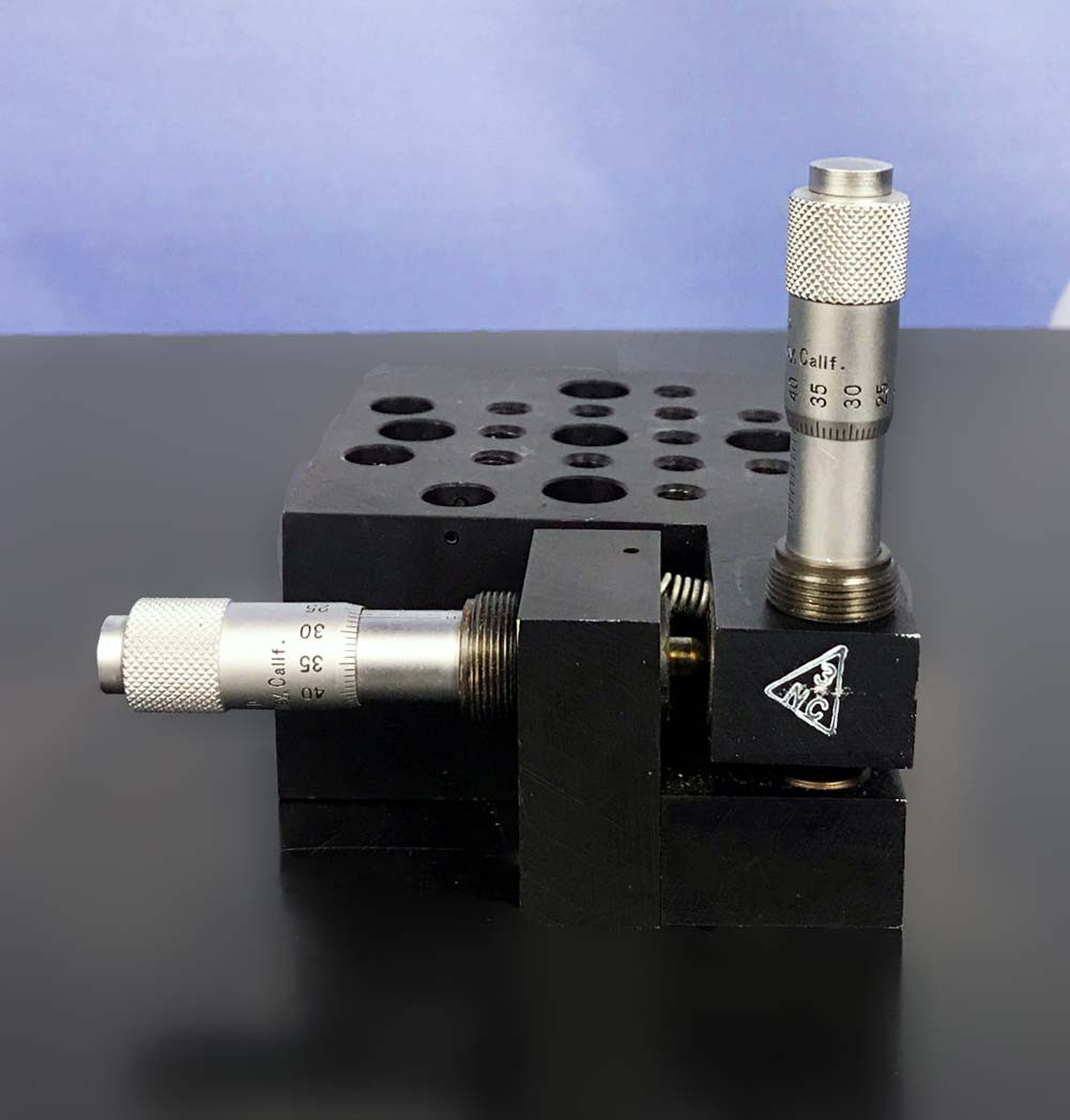 Newport Model 36 1 Axis Tilt & Rotation Platform, (2) SM-13 Micrometers