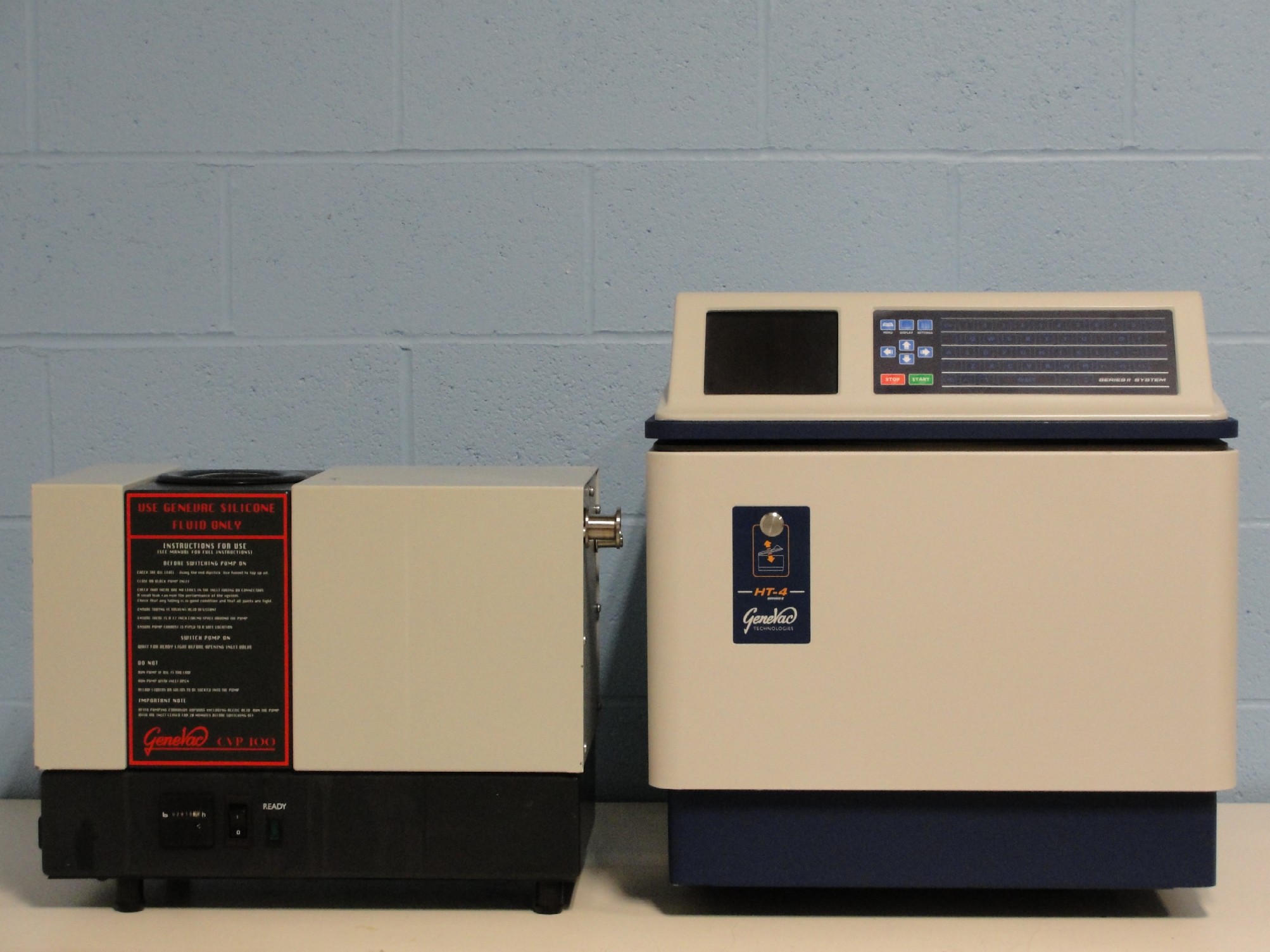 GeneVac HT-4 Series II Centrifugal Vacuum Evaporator with Genvac CVP100 ...
